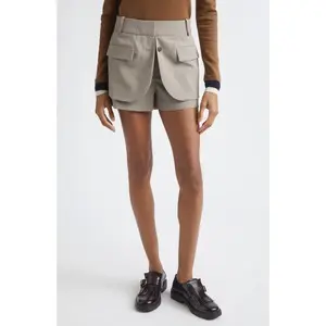 Monse Check Jacket Hem Shorts