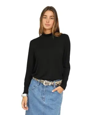 BELLE & BLOOM Easy Love Long Sleeve Top Black