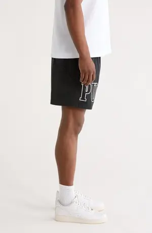 PURPLE BRAND Everyday Satin Logo Shorts