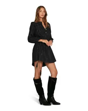 BELLE & BLOOM Off The Vine Lurex Stripe Mini Dress