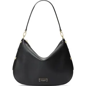 Kate Spade New York Large Liv Pebble Leather Hobo Bag - Black