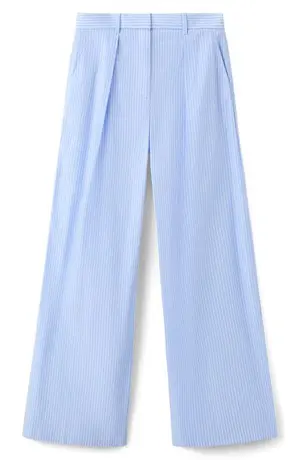 Mango Pinstripe Wide Leg Pants