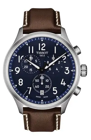 TISSOT Chrono Xl Chronograph Leather Strap Watch