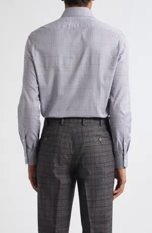 Isaia Sartorial Glencheck Button-up Shirt