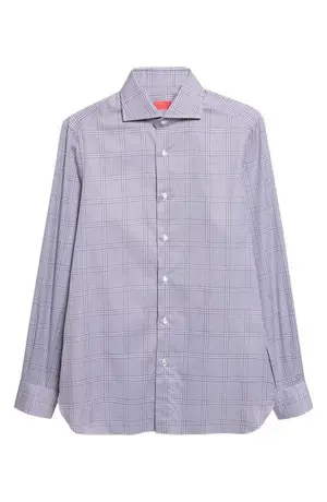 Isaia Sartorial Glencheck Button-up Shirt