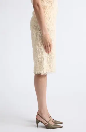 TOTEME Feathered Jersey Midi Skirt