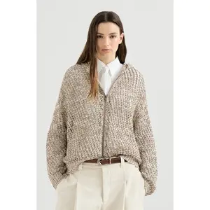 Brunello Cucinelli Dazzling Chiné Net Cardigan