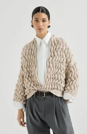 Brunello Cucinelli V-neck Cardigan - Sand