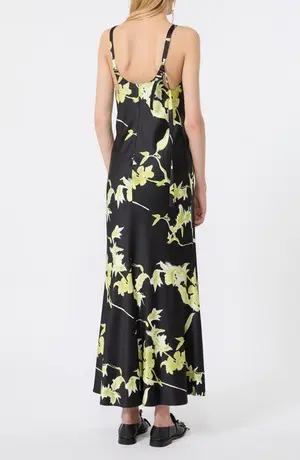 Sportmax Floral Stretch Satin Maxi Dress