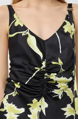 Sportmax Floral Stretch Satin Maxi Dress