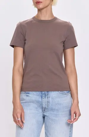 PISTOLA Alba Striped Cotton T-shirt - Mink