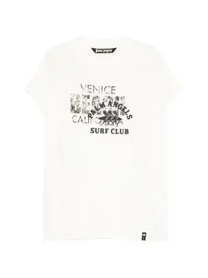 Palm Angels Graphic-print Sleeveless T-shirt - Neutrals