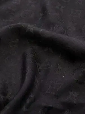 LOUIS VUITTON 2010s Monogram Fringed Shawl