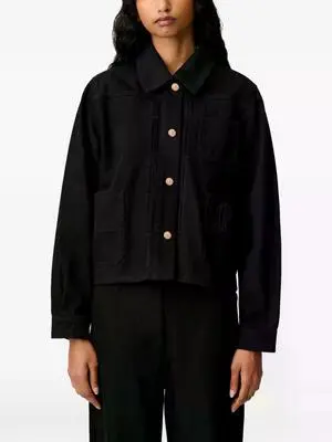 Claudie Pierlot Embroidered Denim Worker Jacket