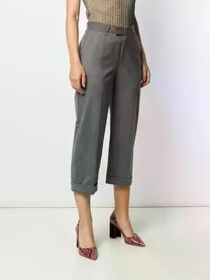 TWINSET Cropped Wool Trousers