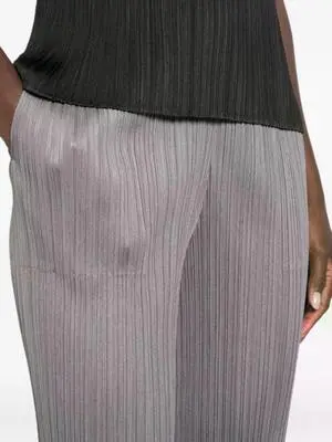 Issey Miyake Cropped Trousers With Pleated Design