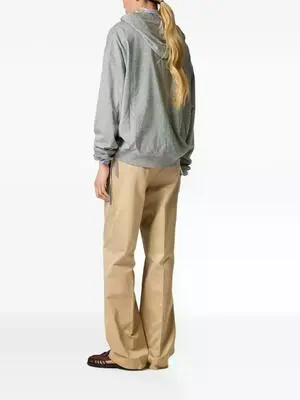 Miu Miu Logo Patch Zip-up Hoodie
