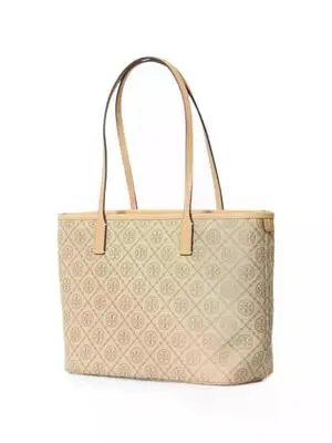Tory Burch T Monogram Jacquard Zip Tote Bag - Neutrals
