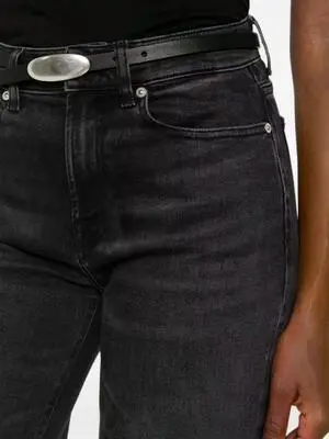 7 For All Mankind Lotta Faded-effect Wide-leg Jeans - Grey