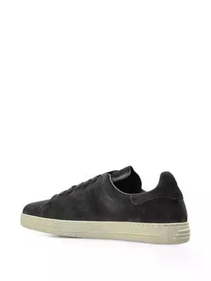 TOM FORD Perforated Logo Suede Sneakers