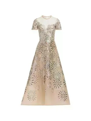 Elie Saab Sequin-embroidered Tulle Gown