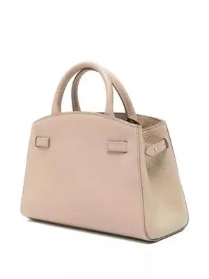 DEMELLIER Small Hudson Leather Tote Bag - Neutrals