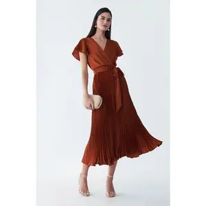 WILLA Faye Midi Dress - Copper