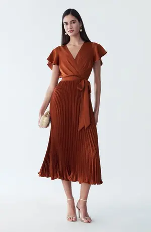 WILLA Faye Midi Dress - Copper
