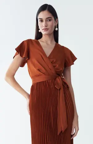 WILLA Faye Midi Dress - Copper