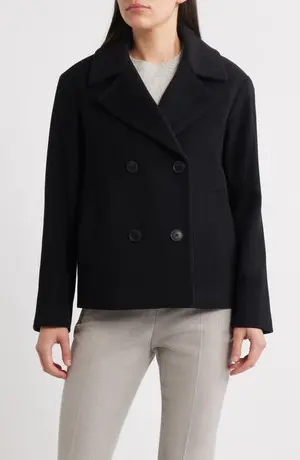 Fleurette Jane Wool Peacoat - Black