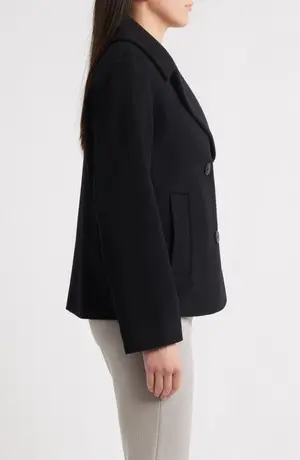 Fleurette Jane Wool Peacoat - Black