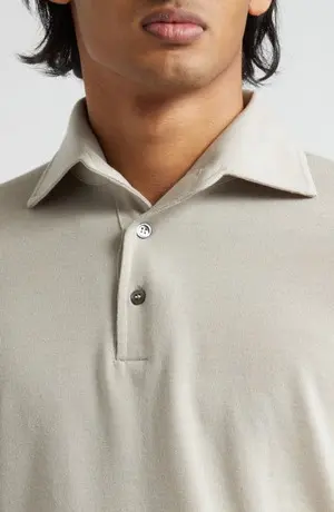 Thom Sweeney Merino Wool Polo Sweater