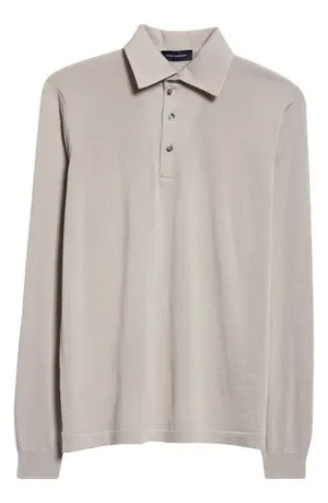Thom Sweeney Merino Wool Polo Sweater