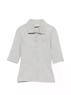 GESTUZ Drew Short-sleeved Polo Shirt - Grey