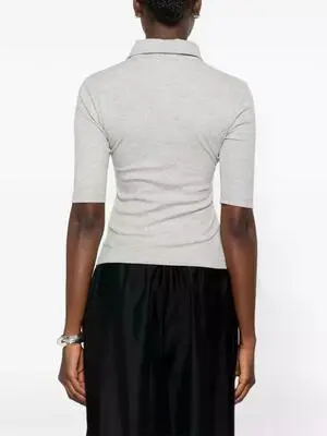 GESTUZ Drew Short-sleeved Polo Shirt - Grey