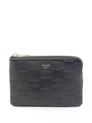 Celine 2010s Triomphe Coin Purse - Black