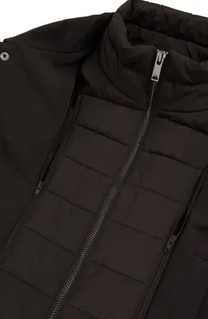 REISS Logan Water Resistant Overcoat With Removable Funnel Neck Insert