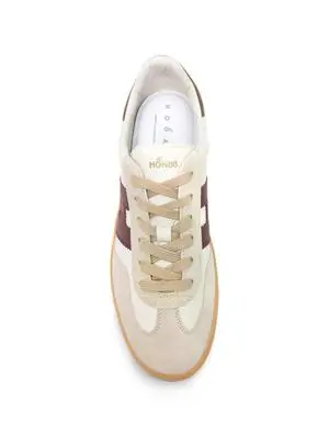 Hogan Logo Patch Lace-up Sneakers - Neutrals