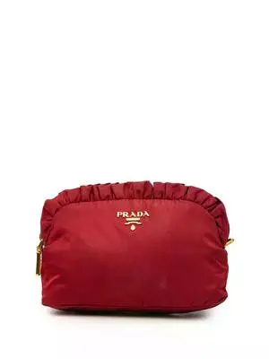 Prada Tessuto Cosmetic Pouch - Red