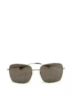 Balenciaga Logo Square-frame Sunglasses - Silver