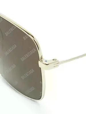 Balenciaga Logo Square-frame Sunglasses
