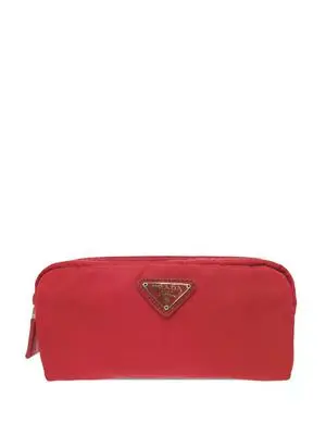 Prada 2000-2013 Tessuto Cosmetic Pouch - Red