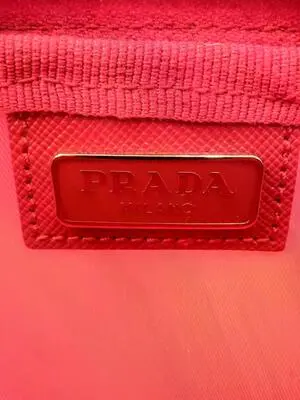 Prada Tessuto Cosmetic Pouch - Red