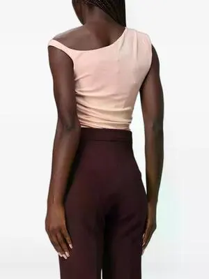 Elisabetta Franchi Asymmetric Bodysuit With Draped Detailing