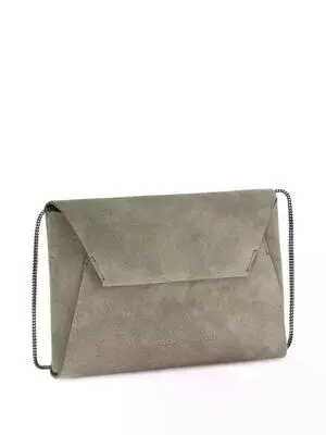 Brunello Cucinelli Suede Shoulder Bag - Grey