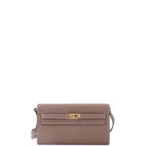 Hermès Kelly To Go Wallet Evercolor - Grey