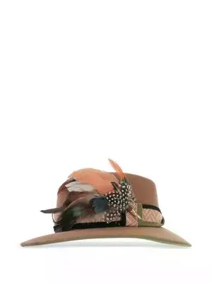 ALEXIA ALVAREZ DE TOLEDO Feather-brooch Wool Felt Hat
