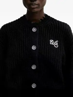 WRSTBHVR Blair Distressed Logo Patch Cardigan