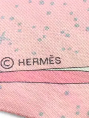 Hermès 2010s Space Derby Twilly Scarf