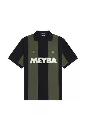 Fred Perry X Meyba Striped Polo Shirt - Black